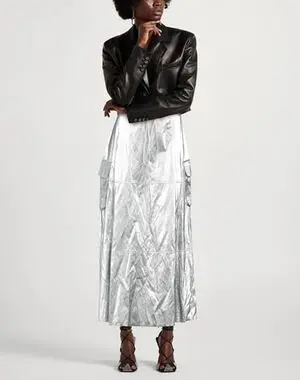 JIJIL Maxi Skirt With Metallic Coated Effect
