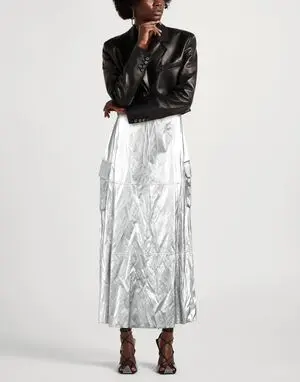 JIJIL Maxi Skirt With Metallic Coated Effect