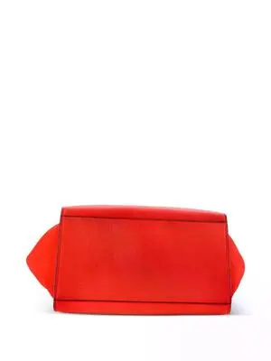 Celine Trapeze Bag Leather Small Satchel - Red