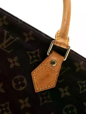 LOUIS VUITTON Monogram Canvas Sac Plat Tote Bag - Brown