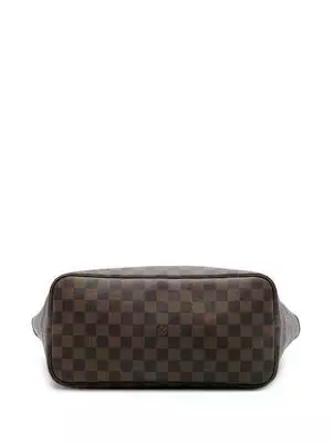 LOUIS VUITTON Damier Ebene Neverfull Mm Tote Bag - Brown