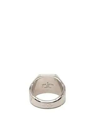 LOUIS VUITTON Brass Monogram Signet Ring