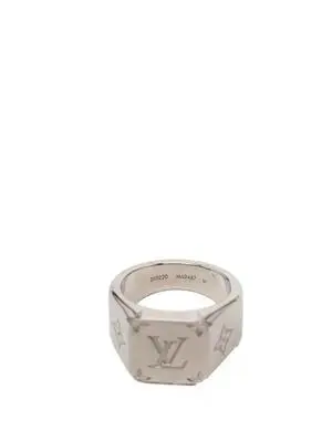 LOUIS VUITTON Brass Monogram Signet Ring