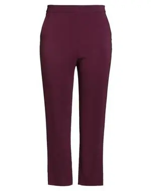 Pinko Viscose And Elastane Cropped Tapered Pants - Plum