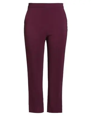 Pinko Viscose And Elastane Cropped Tapered Pants - Plum
