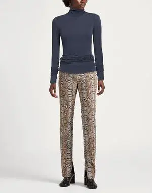 MANILA GRACE Viscose Blend Turtleneck Long Sleeve T-shirt