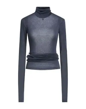 MANILA GRACE Viscose Blend Turtleneck Long Sleeve T-shirt
