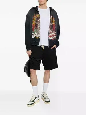 ALLSAINTS Roque Graphic-print Zip-up Hoodie - Black