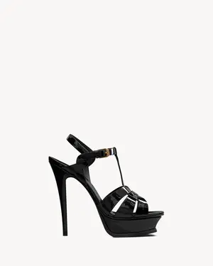 Saint Laurent Tribute Platform Stiletto Sandals - Black