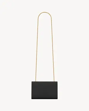 Saint Laurent Kate Small Embossed Leather Bag - Black