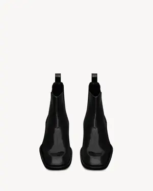 Saint Laurent Vadim Chelsea Boots In Glazed Leather