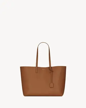 Saint Laurent East/west Shopping Tote In Leather - Brick