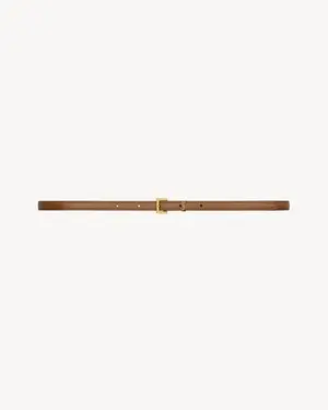 Saint Laurent Cassandre Extra Thin Belt - Ginger Bread
