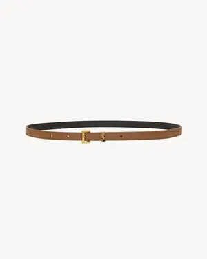 Saint Laurent Cassandre Extra Thin Belt - Ginger Bread