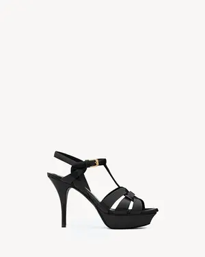 Saint Laurent Tribute Platform Sandals - Black
