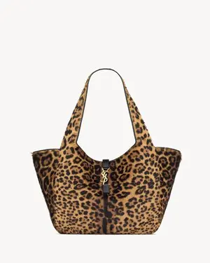 Saint Laurent Le 5 À 7 Bea Pony Hair Tote - Leopard