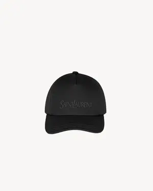 Saint Laurent Cap In Gabardine - Black