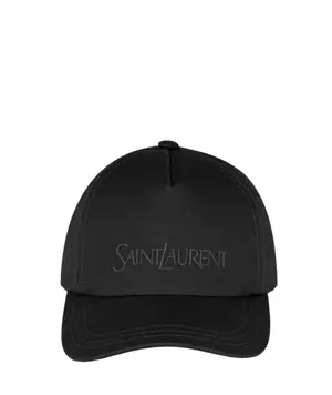 Saint Laurent Cap In Gabardine - Black