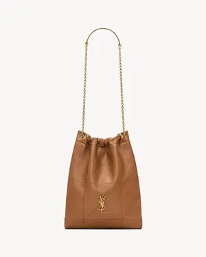 Saint Laurent Jamie Pouch In Lambskin - Fox