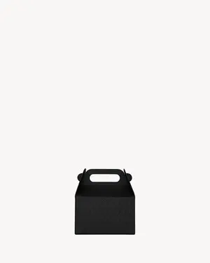 Saint Laurent Take-away Box In Leather - Black