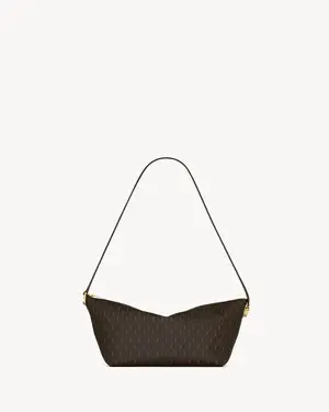 Saint Laurent Le Monogramme Crossbody Bag In Cassandre Canvas And Smooth Leather - Chestnut
