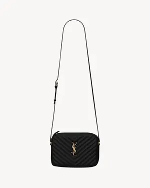 Saint Laurent Lou Camera Bag In Quilted Leather - Black