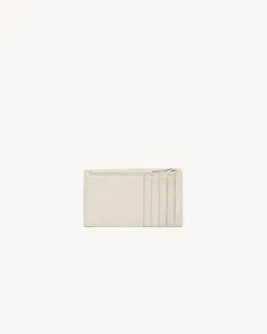 Saint Laurent Cassandre Matelassé Fragments Flap Card Case In Lambskin