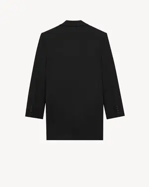 Saint Laurent Grain De Poudre Tuxedo Dress