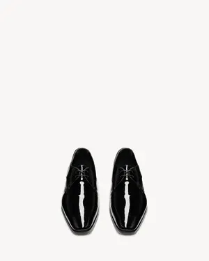 Saint Laurent Gabriel Patent Leather Derby Shoes