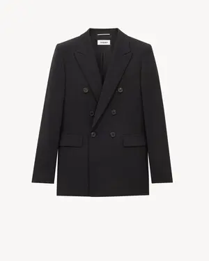 Saint Laurent Double-breasted Wool Gabardine Jacket