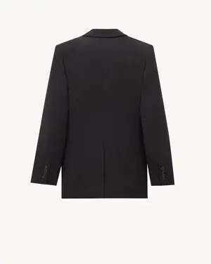 Saint Laurent Double-breasted Wool Gabardine Jacket