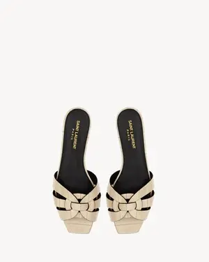 Saint Laurent Tribute Mules In Eel