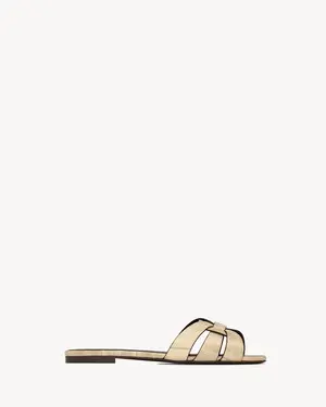 Saint Laurent Tribute Mules In Eel