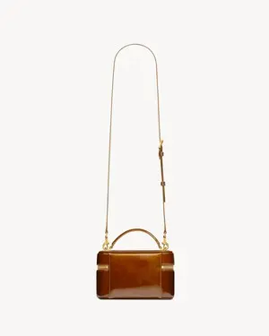 Saint Laurent Gaby Vanity In Patent Leather - Chataigne