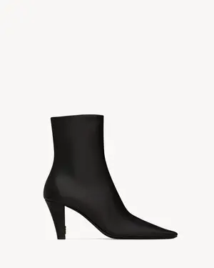 Saint Laurent Jill Ankle Boots In Smooth Leather - Black