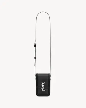 Saint Laurent Solferino Mini Satchel Bag In Smooth Leather - Black