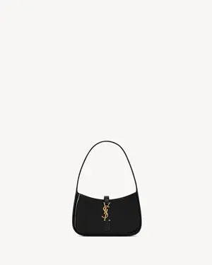 Saint Laurent Mini Le 5 À 7 In Patent Leather - Black