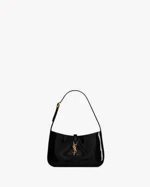 Saint Laurent Le 5 À 7 Hobo Bag In Patent Leather - Black