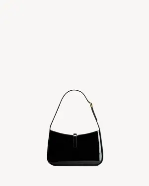 Saint Laurent Le 5 À 7 Hobo Bag In Patent Leather - Black