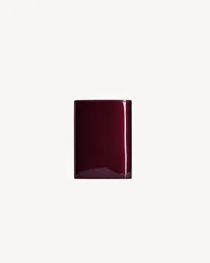Saint Laurent Paris Credit Card Wallet In Patent Leather