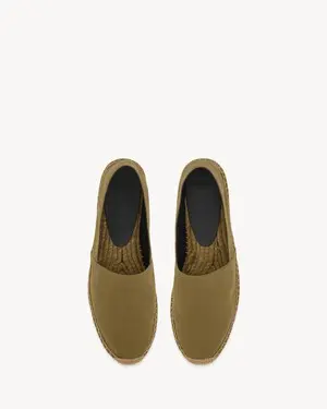 Saint Laurent Cotton Gabardine Espadrilles - Cactus