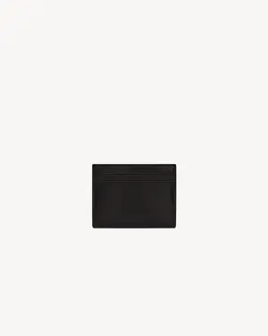 Saint Laurent Paris Credit Card Case In Smooth Leather - Black