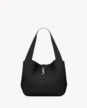 Saint Laurent Le 5 À 7 Bea Tote Bag In Grained Leather - Black