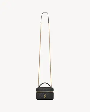 Saint Laurent Gaby Micro Vanity Bag In Lambskin - Black