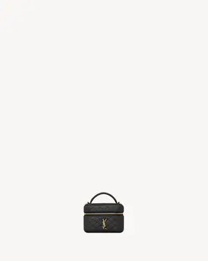 Saint Laurent Gaby Micro Vanity Bag In Lambskin - Black