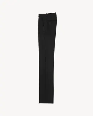 Saint Laurent High-waisted Wide-leg Cashmere Pants - Black