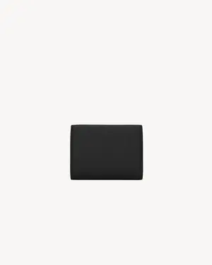 Saint Laurent Tiny Wallet In Grain De Poudre Embossed Leather