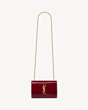 Saint Laurent Kate Small Patent Leather Shoulder Bag - Grenade