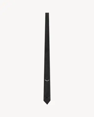 Saint Laurent Silk Satin Tapered Neck Tie