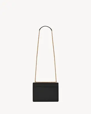 Saint Laurent Sunset Medium Bag In Smooth Leather - Black
